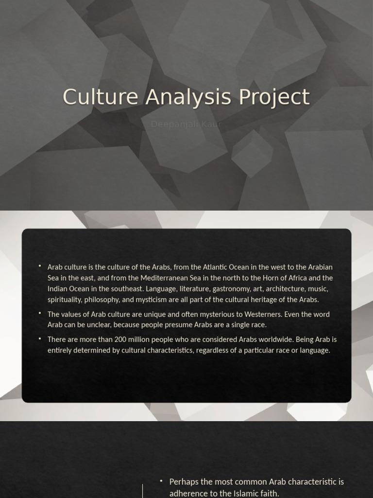 Culture Analysis Project | PDF | Ramadan | Arabs