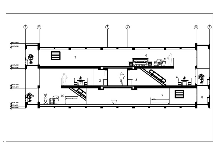 Corte Longitudinal Edificio Marsella-Layout1 | PDF