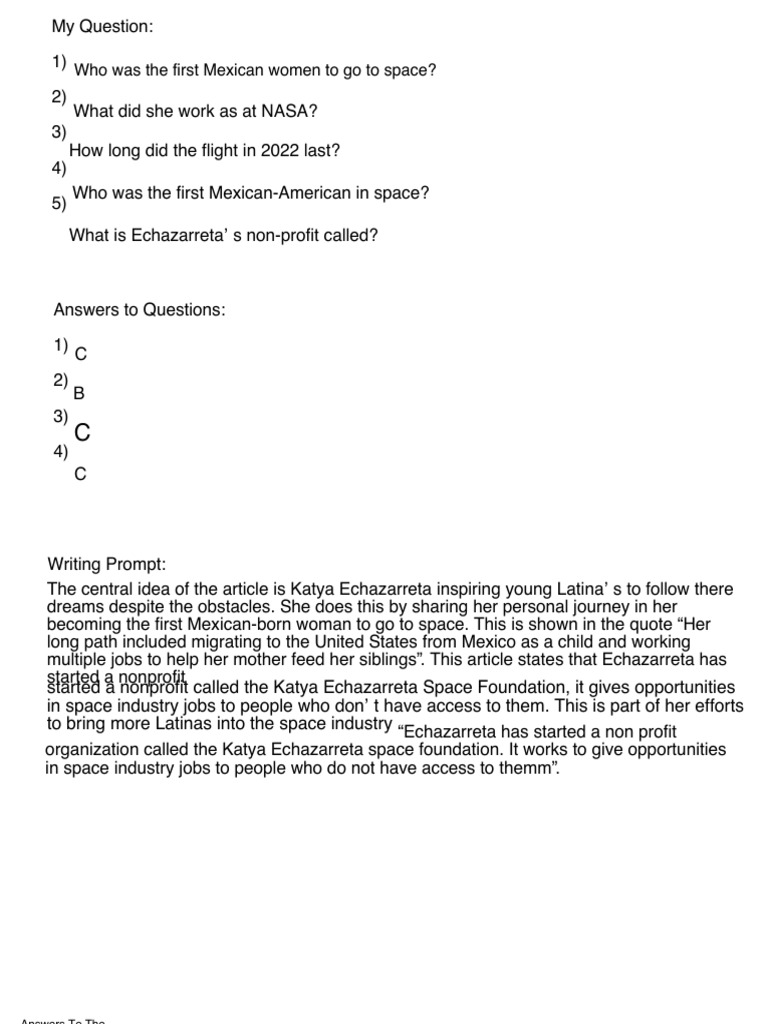 Katya Echazarreta: Inspiring Latinas in Space | PDF