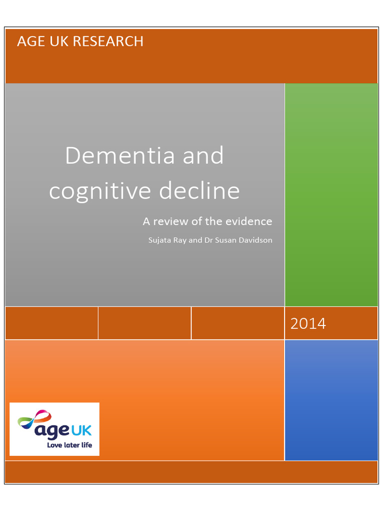 RB Oct14 Cognitive Decline and Dementia Evidence Review Age Uk | PDF | Dementia | Alzheimer's ...