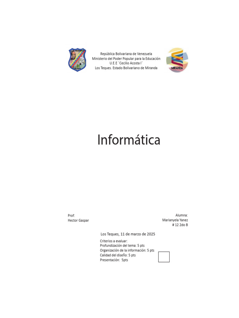 Portada Informatica | PDF
