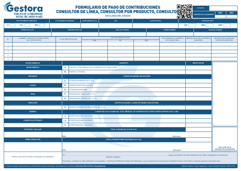 Formulario Pago 2651401 | PDF