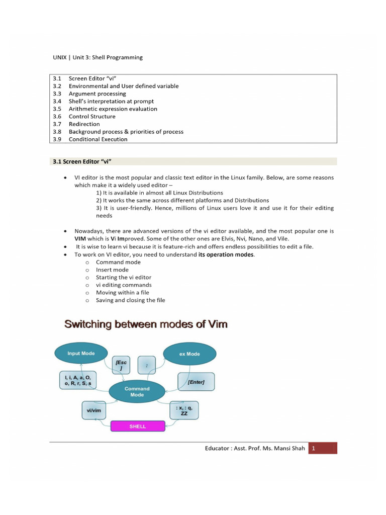 Unit 3 Shell Programming-Partial | PDF