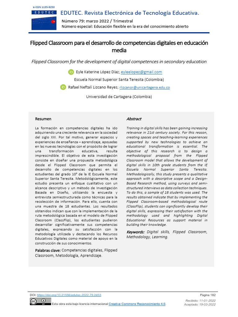 Flipped Classroom para El Desarrollo de Competencias Digitales | PDF | Enseñando | Aprendizaje