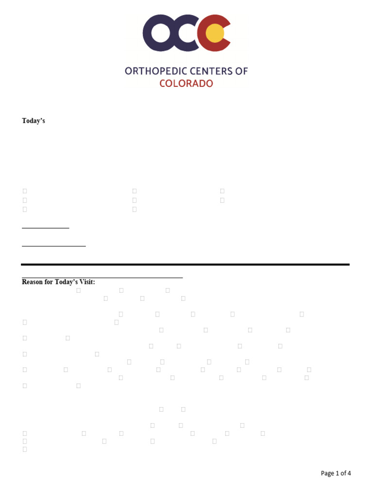 Patient-History-Intake-Form-OCC | PDF | Pain | Hypertension