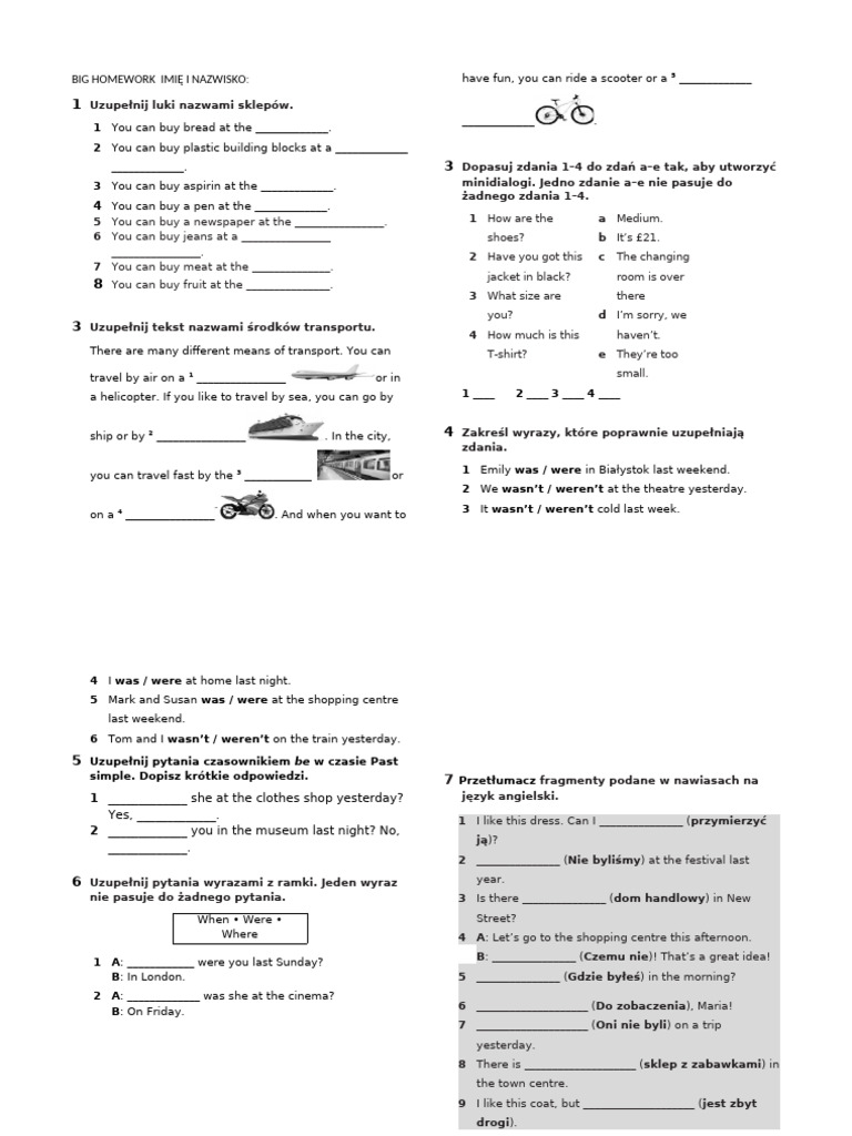 Big Homework Imię I Nazwisko | PDF