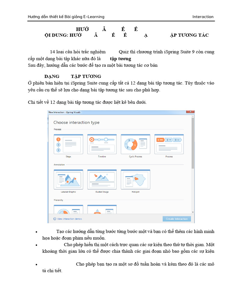 Buoi 4.E-Learning.Tao bai tap tuong tac interaction | PDF