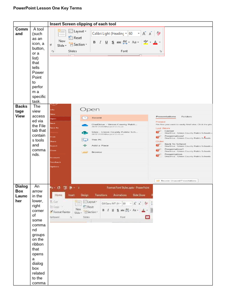 L1 Key Terms Activity With Snip It | PDF | Microsoft Power Point | Software