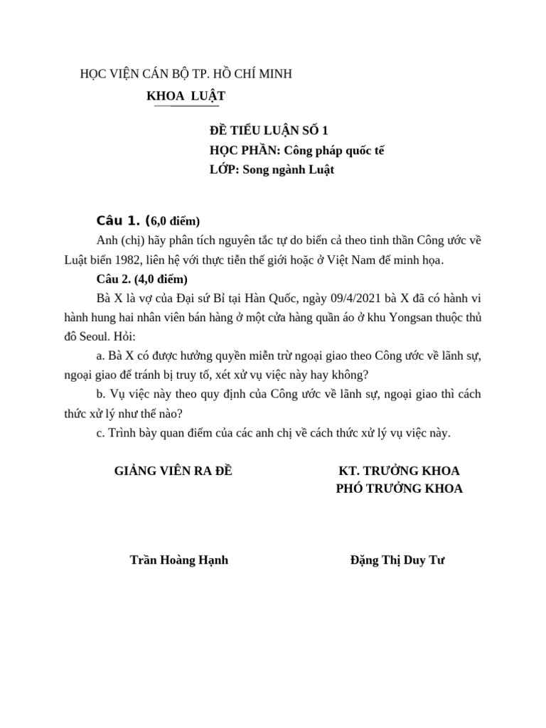 Đề Tiểu Luận Môn CPQT | PDF