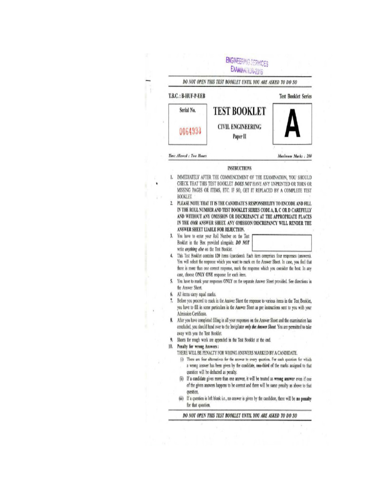 2 Civil Engg Paper-2b 2016 | PDF