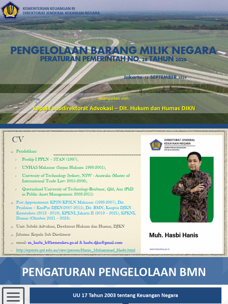 Bahan Kuliah 2 - Pengelolaan BMN - MHH | PDF