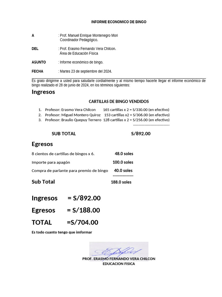 Informe Economico | PDF