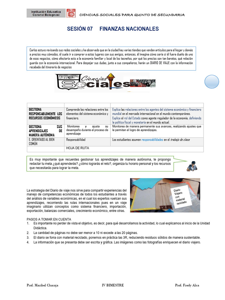 Sesion7 u5IIIBim Cssoc 2024 | PDF | La política monetaria | Bancos