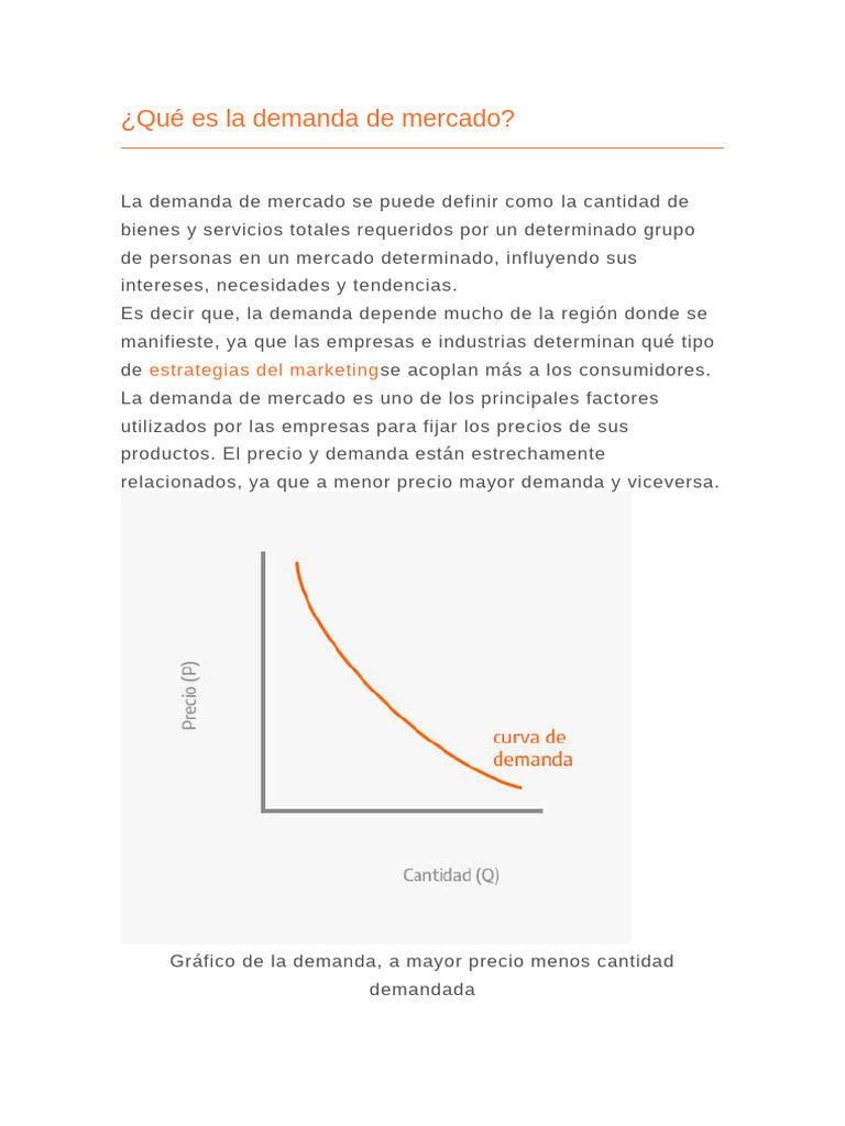 Demanda de Mercado y Competencia Económica | PDF | Oferta (economía ...