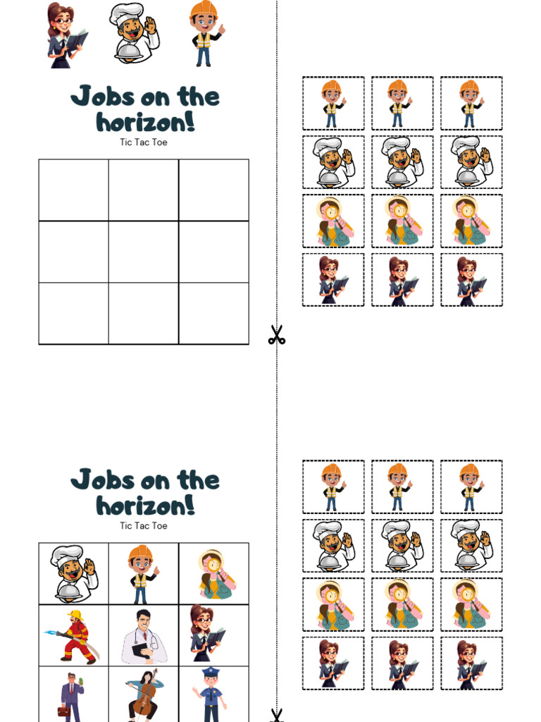 Colorful Illustration Tic Tac Toe Game Pirates Worksheet | PDF
