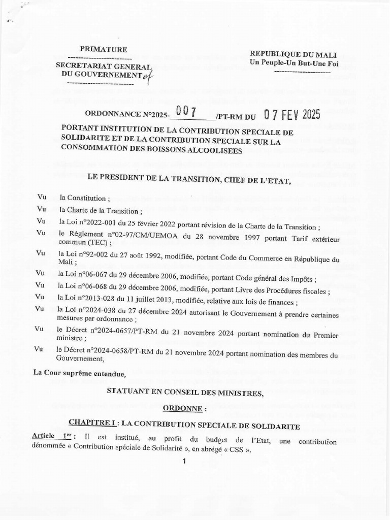 Ordo 2025 N°007 CSS | PDF