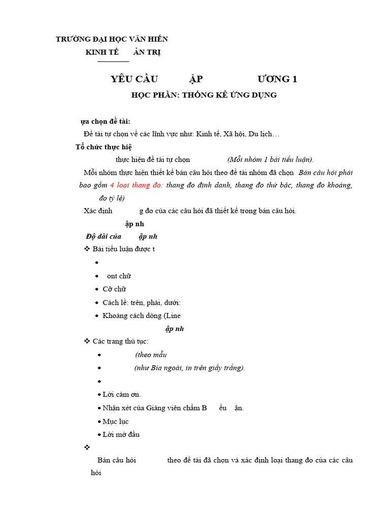 1. YEU CAU TIEU LUAN TKUD | PDF