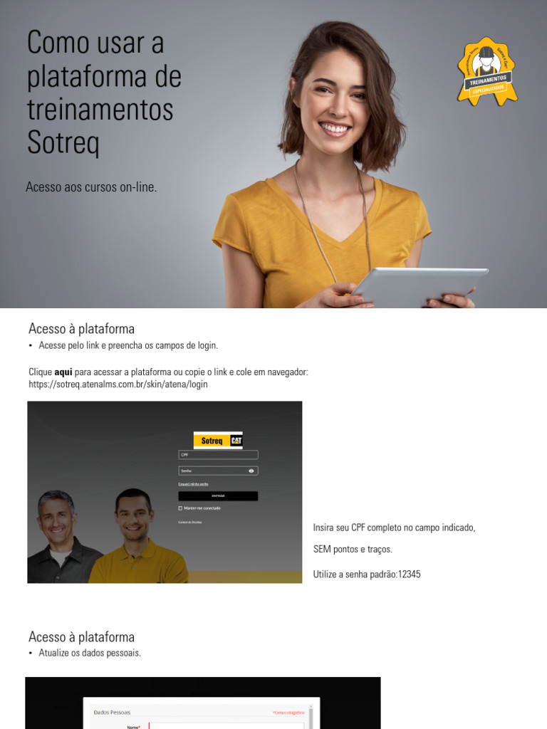 Como Usar Plataforma de Treinamentos Sotreq TRILHAS | PDF