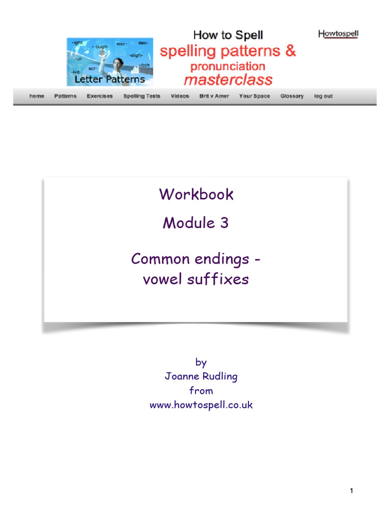 Module 3 Workbook PDF | PDF | Stress (Linguistics) | Adjective