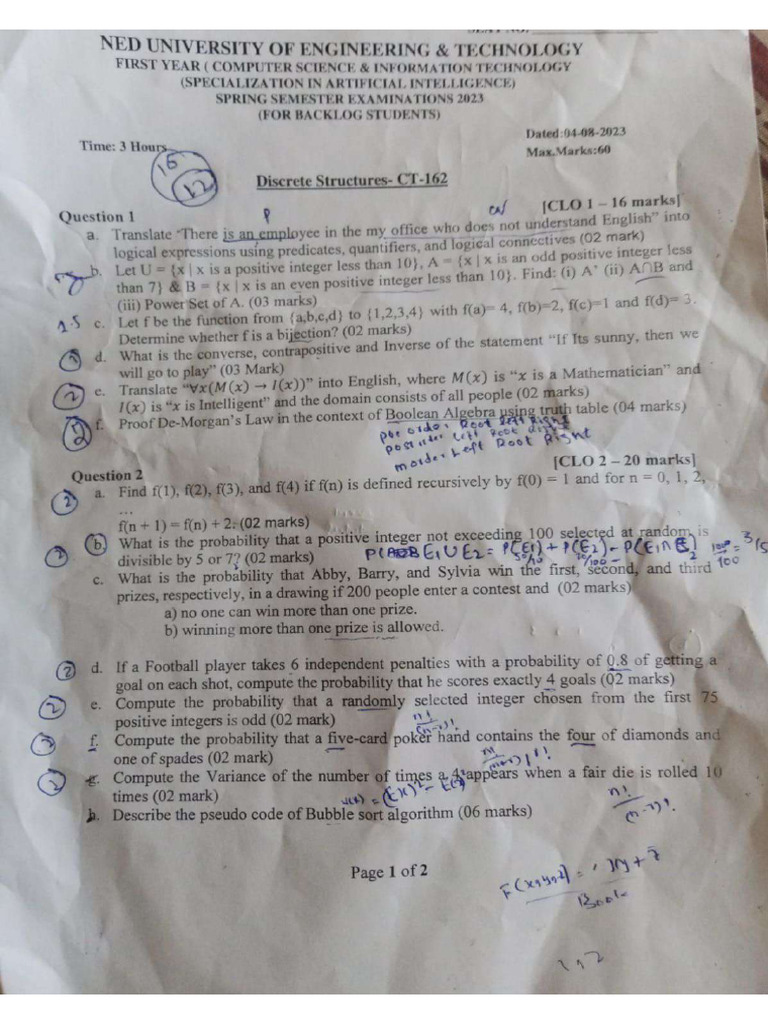 DS PastPapers | PDF