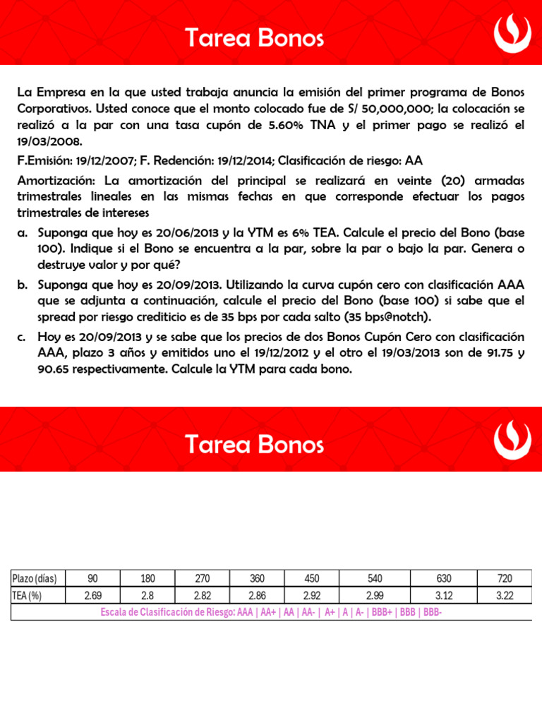 Tarea Bonos | PDF