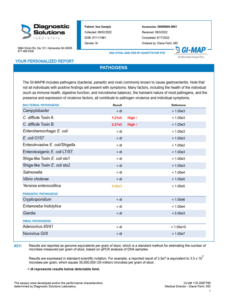 GI-MAP-Sample-Report | PDF | Pathogen | Life Sciences
