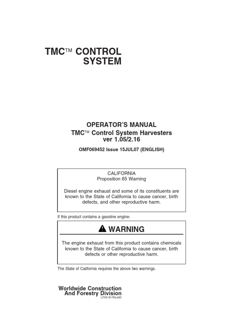TMC Control System: Warning | PDF | Cursor (User Interface) | Button ...