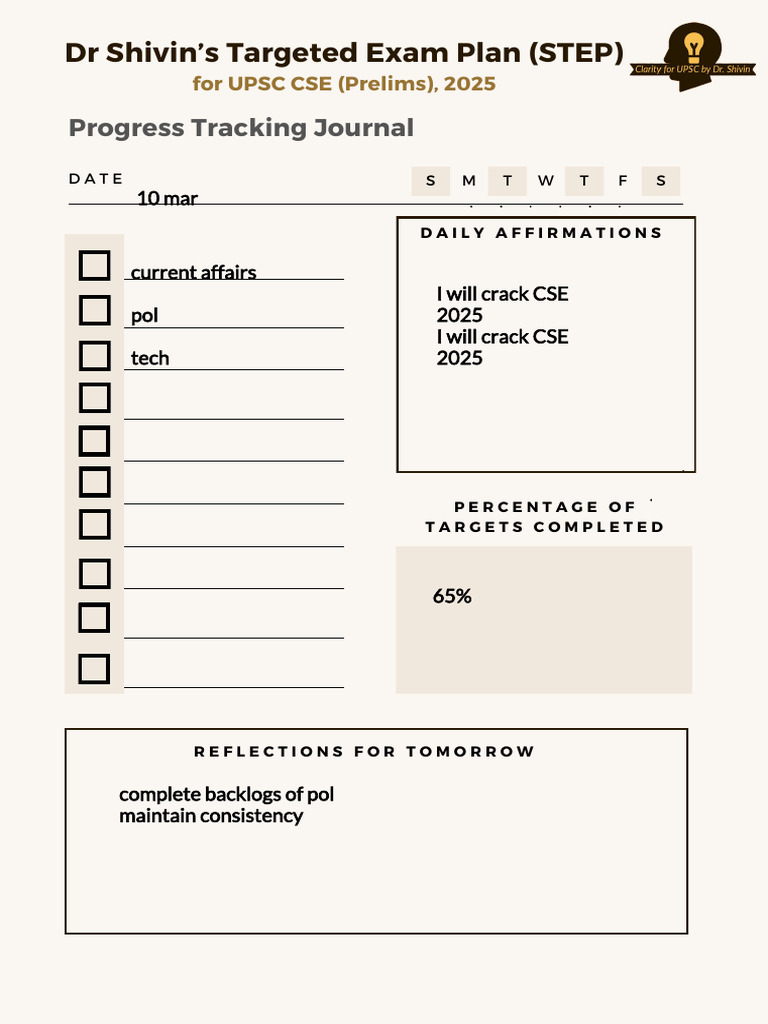 Progress Tracking 10 March | PDF
