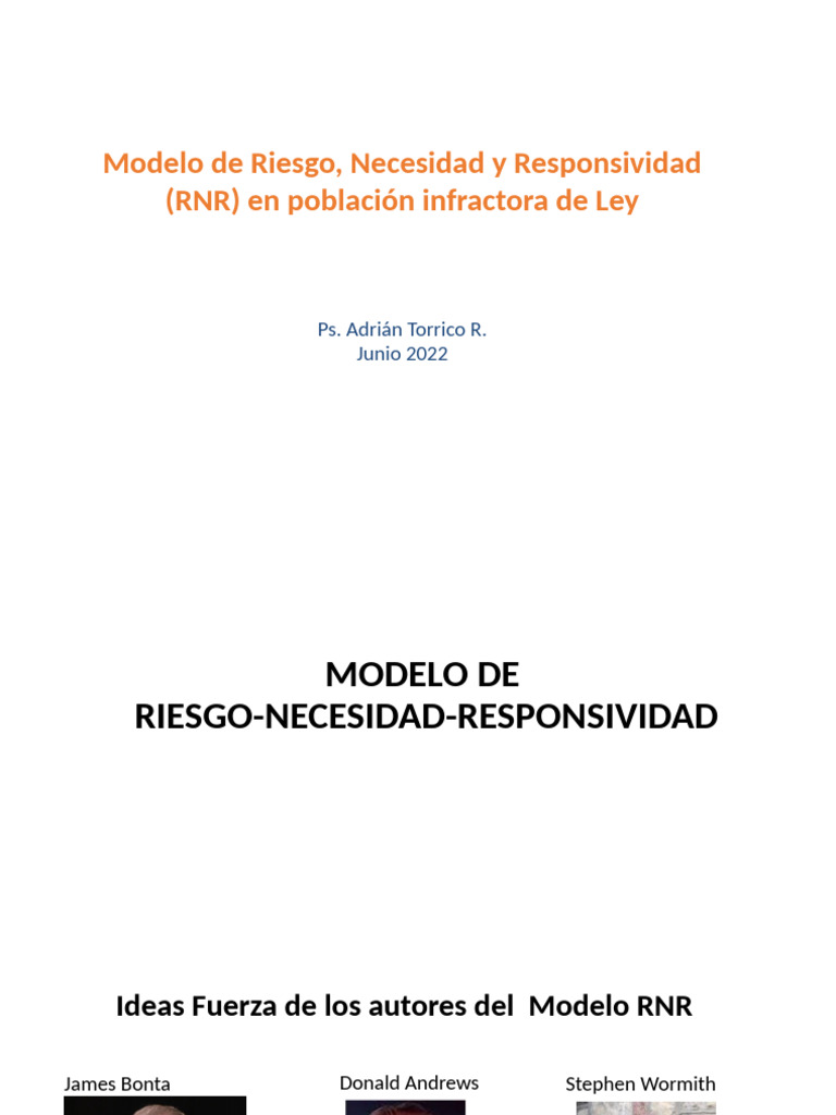 Modelo RNR: Intervención en Reincidencia | PDF | Aprendizaje | Comportamiento