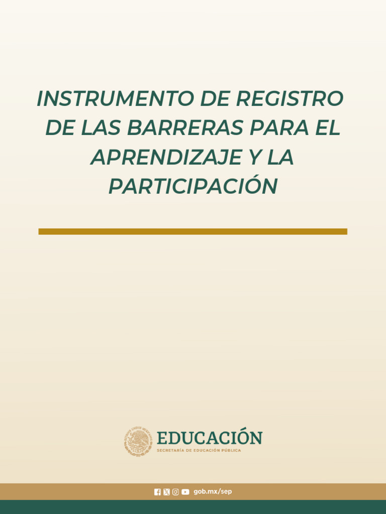 Instrumento Barreras Covarrubias | PDF | Enseñando | Inclusión (Educación)