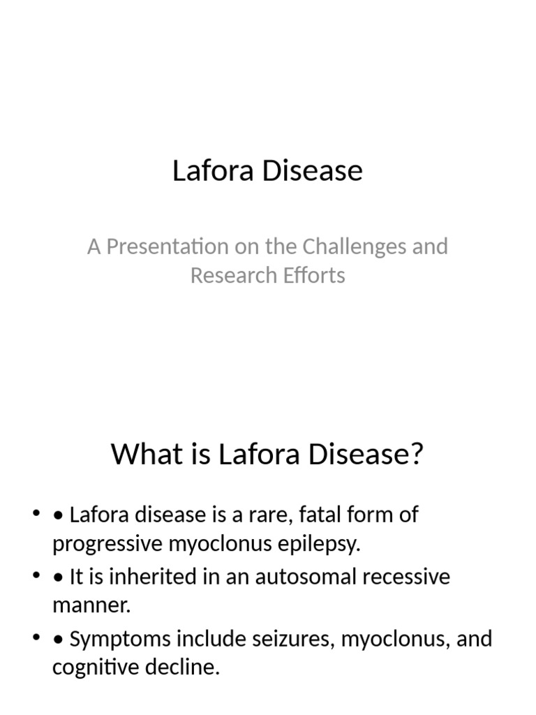 Lafora Disease Presentation | PDF
