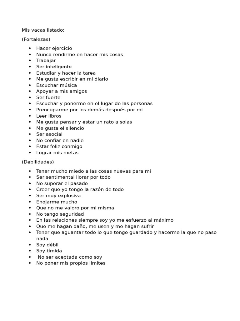 Mis Fortalezas | PDF