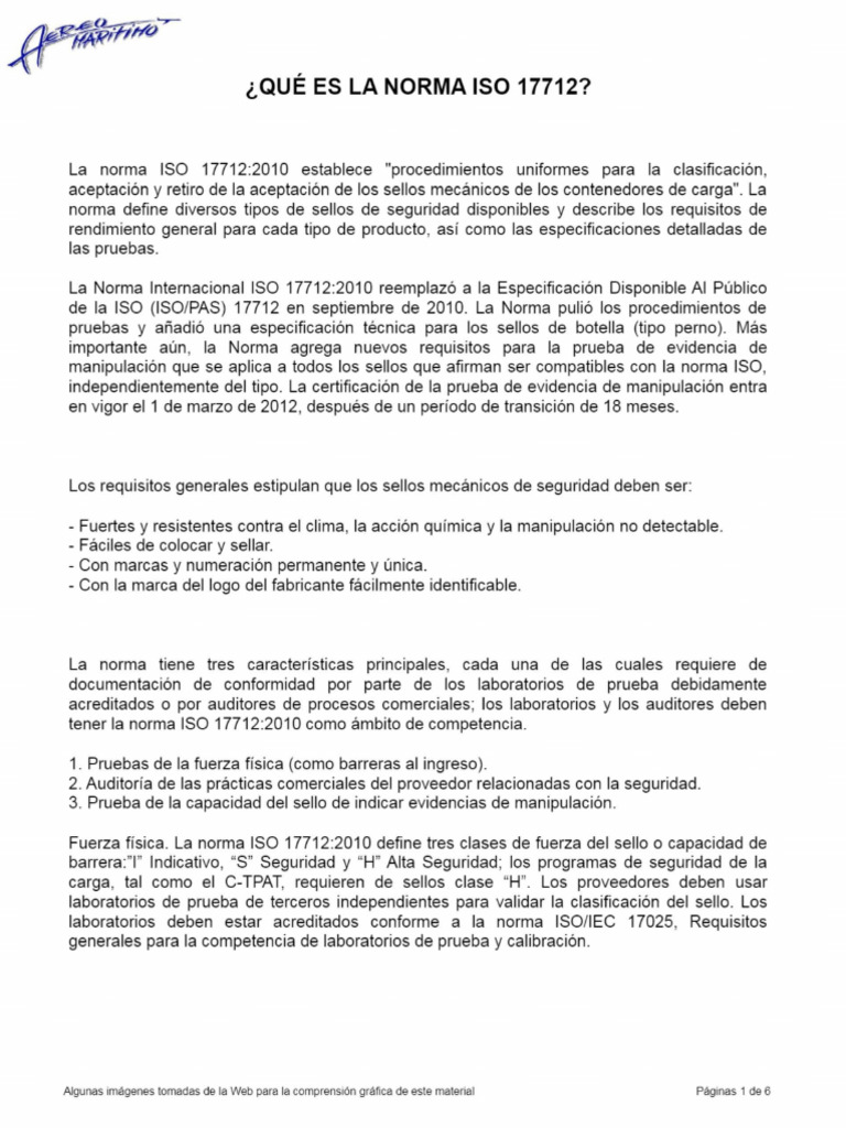 ISO 17712 Compliance Overview | PDF