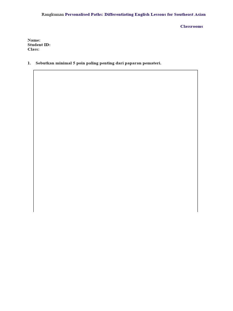 Rangkuman Differentiated Learning | PDF