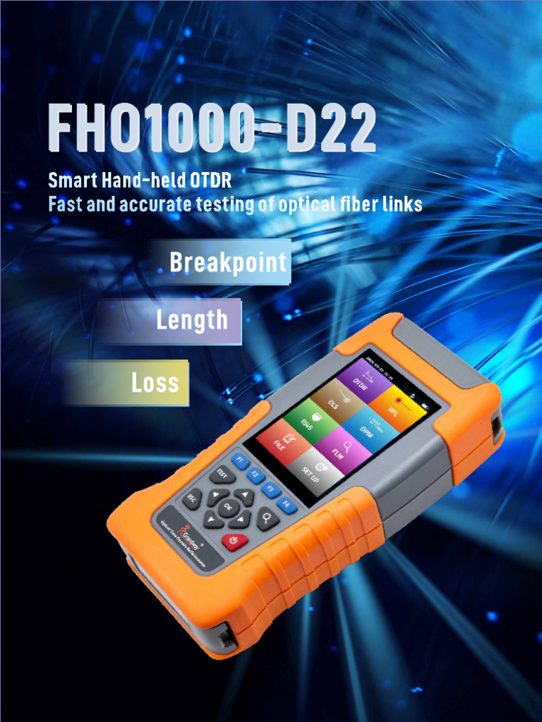 Grandway Mini OTDR FHO1000 D22 Datasheet | PDF