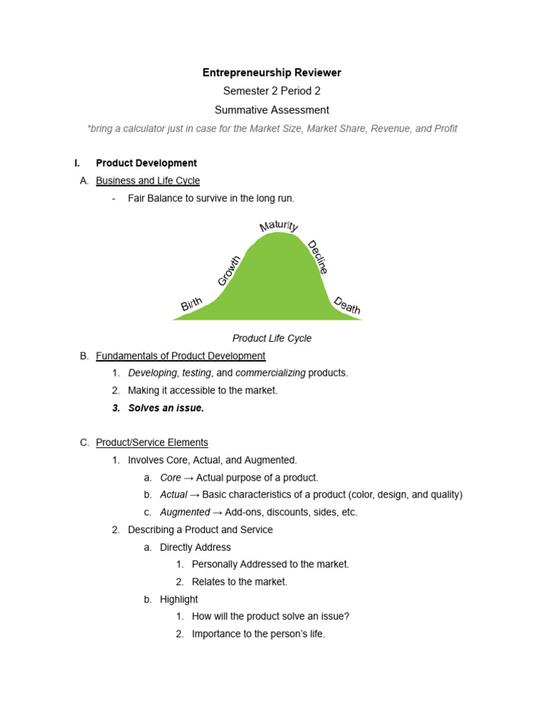 Entrepreneurship Product Development Guide | PDF | Debits And Credits ...