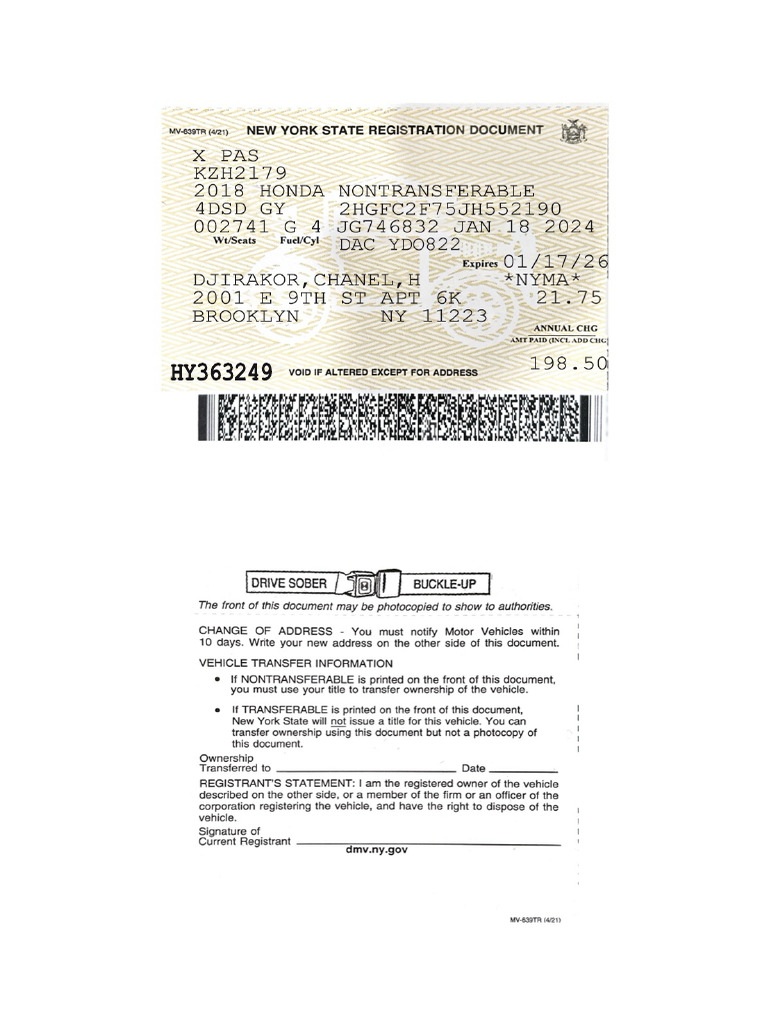 Car Registration Doc-1 | PDF