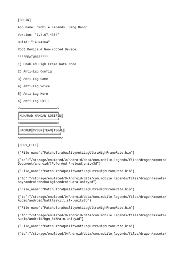 Hamdhan-Com Mobile Legends | PDF | Filename | Computing