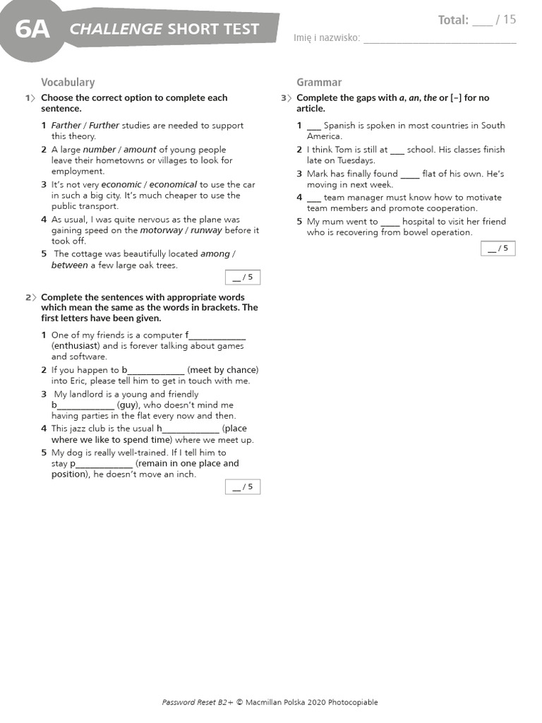 Password Reset B2+ CST 6A | PDF | Human Communication | Linguistics