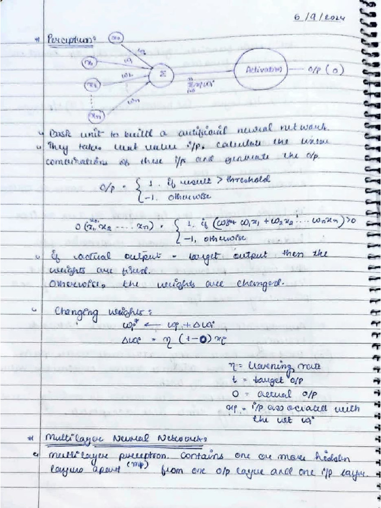 Machine Learning Notes - 06.09.2024 | PDF