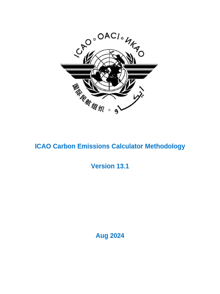 Methodology ICAO Carbon Emissions Calculator - v13 - Final | PDF ...