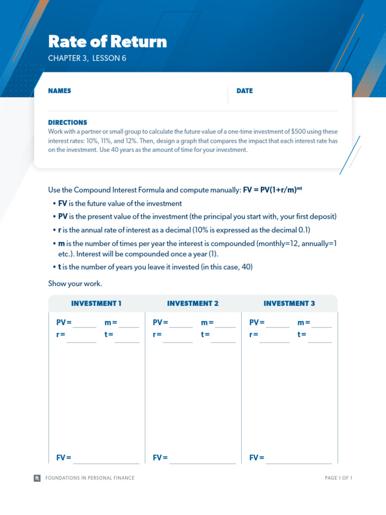 Chapter 3 Lesson 6 Part 1 | PDF