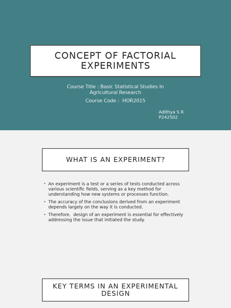 Factorial Experiments | PDF | Experiment | Fertilizer