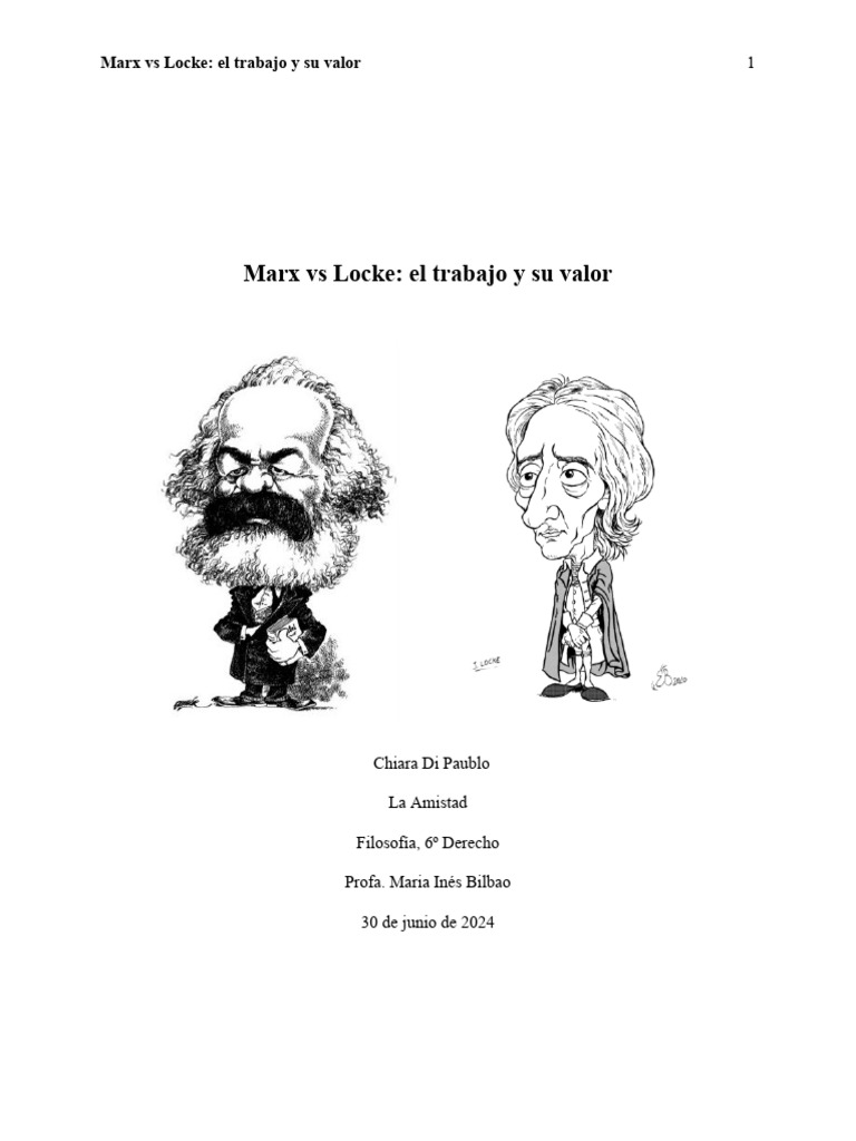 Marx y Locke: Trabajo y Valor Comparados | PDF | La teoría de la ...