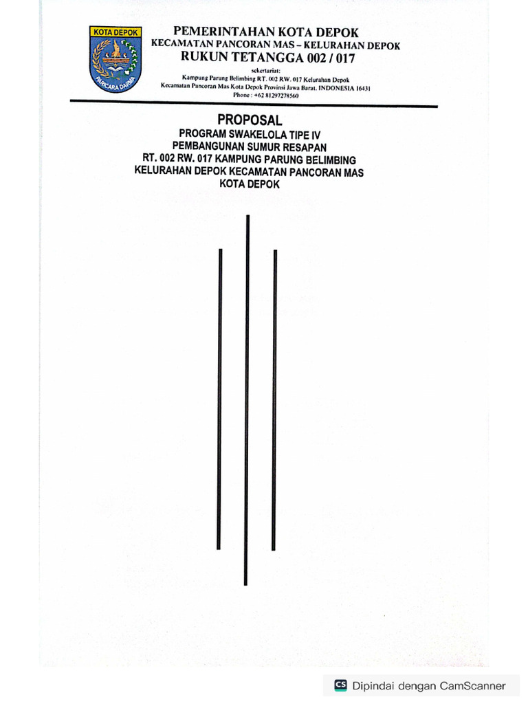 Sumur Resapan Air RT 217 Depok | PDF
