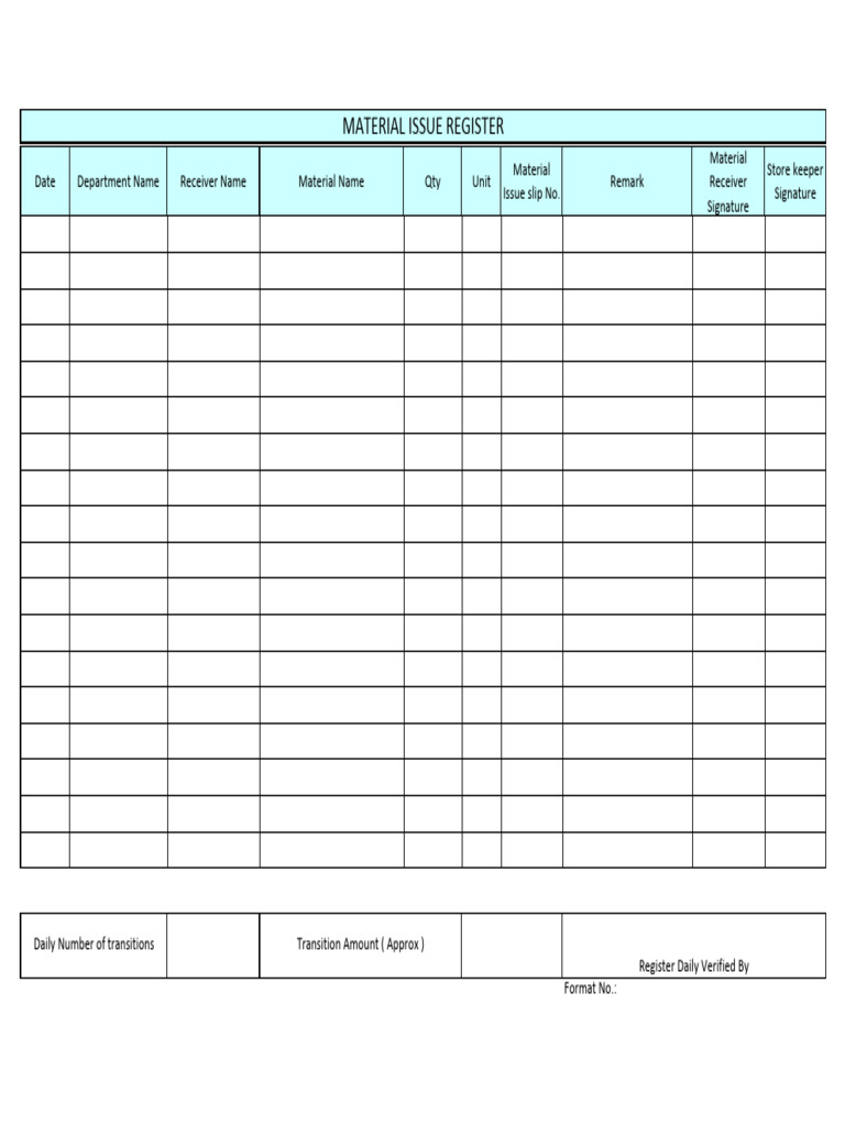 material_issue_register | PDF