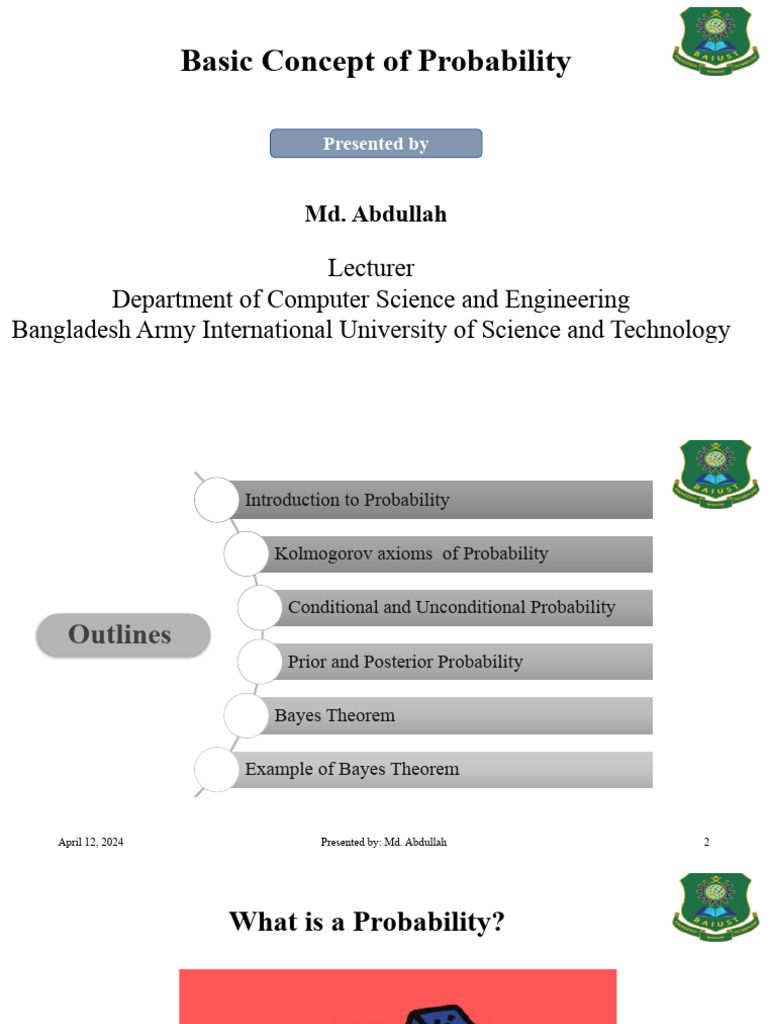 Lecture-1. Introduction To Probability | PDF | Probability | Measure Theory