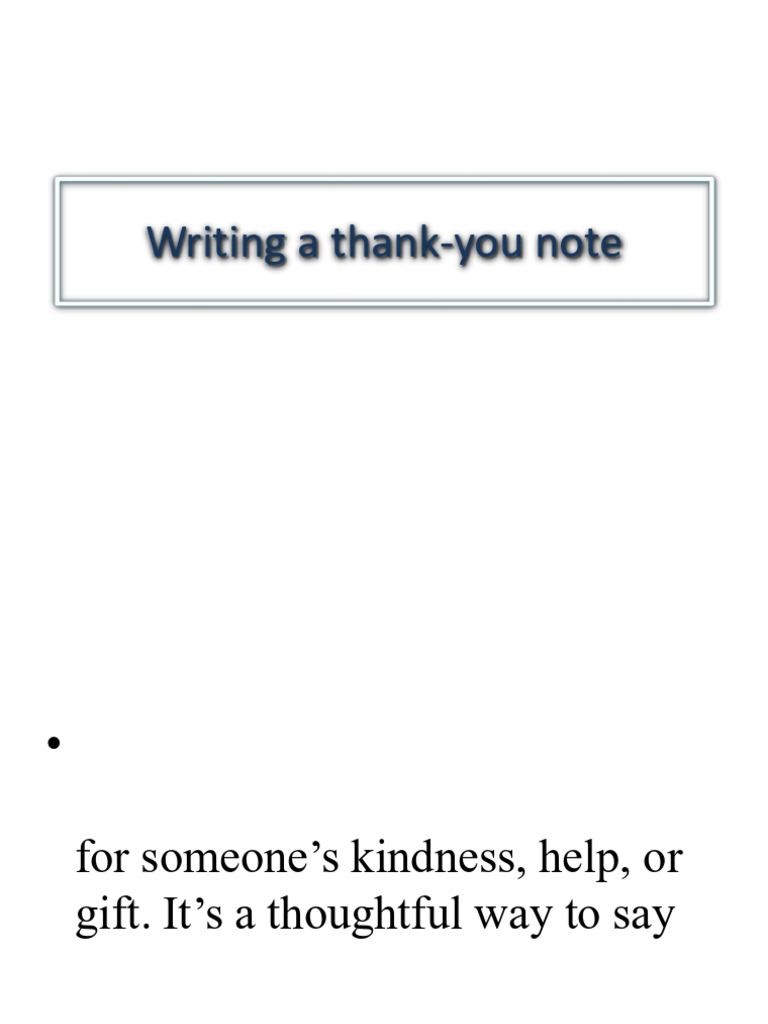 Writing A Thank You Note 1734877182 Od | PDF
