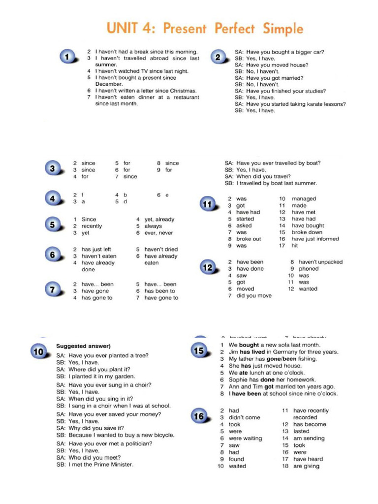 Present Perfect Simple | PDF