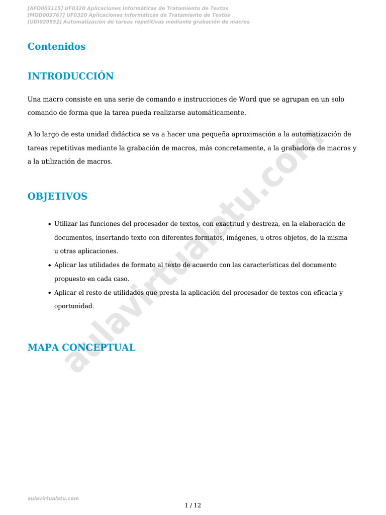 Automatización de tareas repetitivas mediante grabación de macros | PDF | Macro (informática ...
